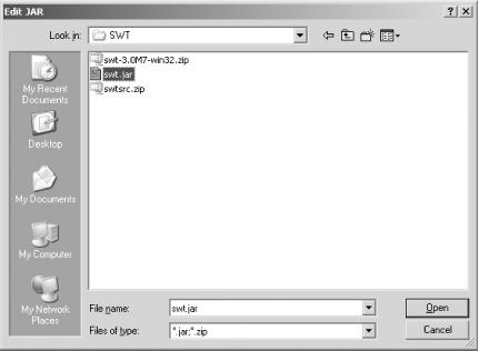 Supplying the SWT Package to the Java Compiler - SWT: A Developer's ...