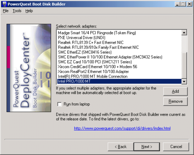 Confirm you have the correct Network drivers installed in boot disk ...