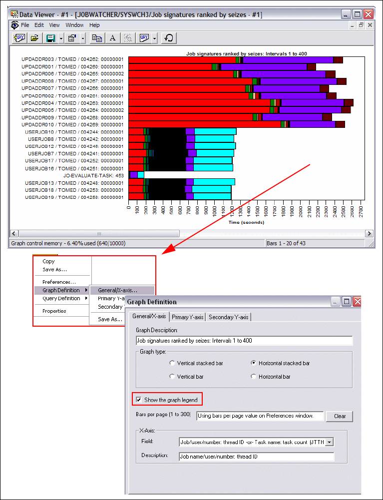 Tabs in the Interval Details window (3/3) - IBM iDoctor iSeries Job ...