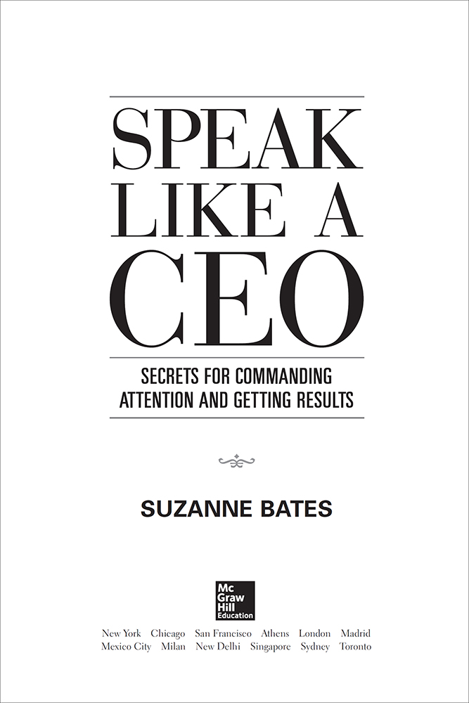 Title Page - Speak Like a CEO: Secrets for Commanding Attention and ...