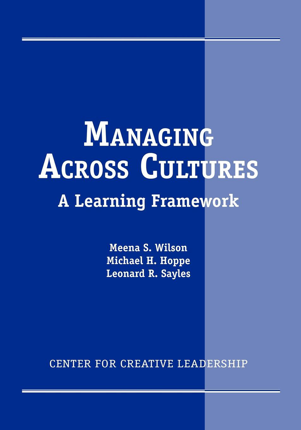 Cover - Managing Across Cultures: A Learning Framework [Book]