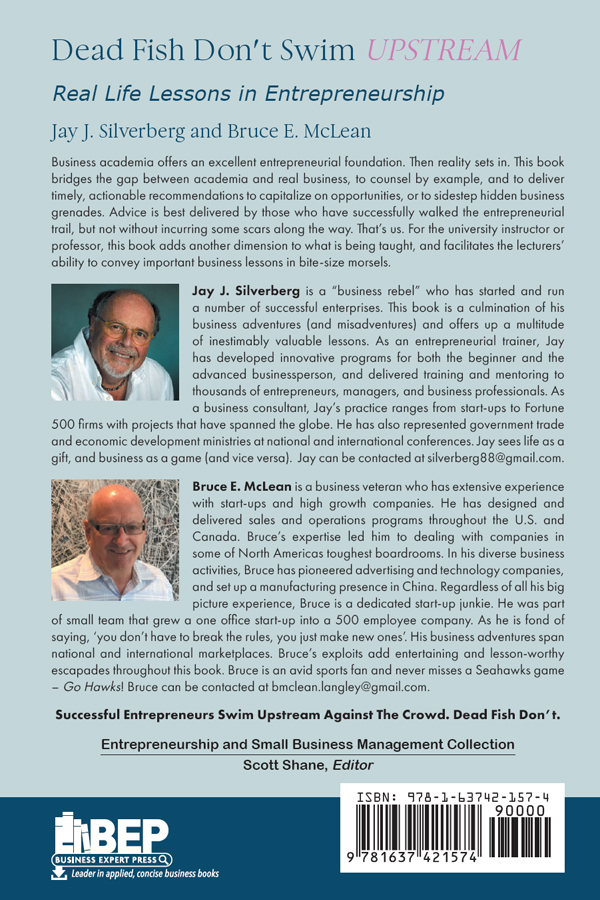 Backcover - Dead Fish Don't Swim Upstream [Book]