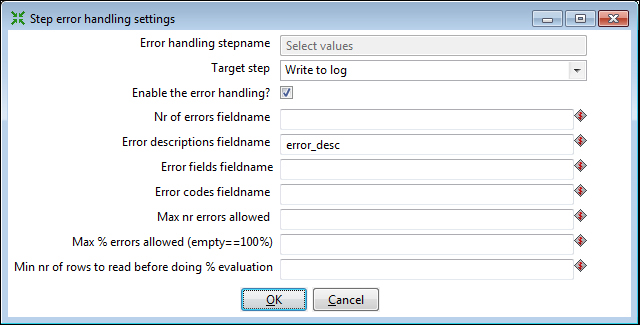 Time for action – configuring the error handling to see the description ...