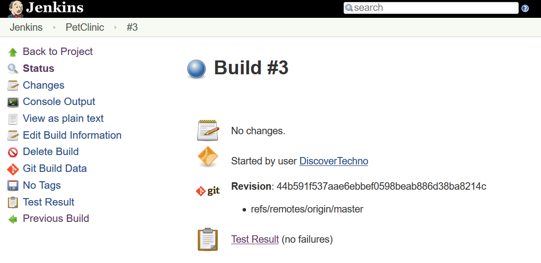 Unit test case results in Jenkins - DevOps Bootcamp [Book]