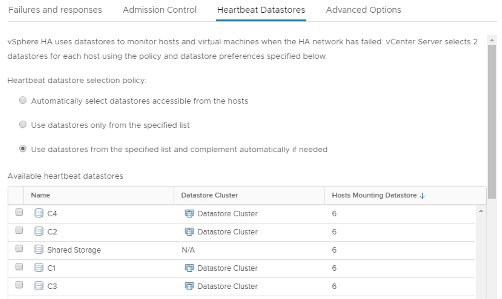 vSphere HA storage heartbeats - Mastering VMware vSphere 6.7 - Second ...