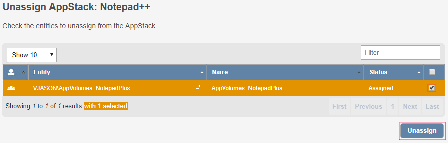 Deleting AppStacks assignments - Implementing VMware Horizon 7.7 ...