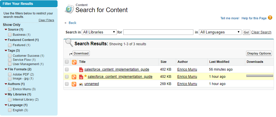 Content search - Salesforce Advanced Administrator Certification Guide ...
