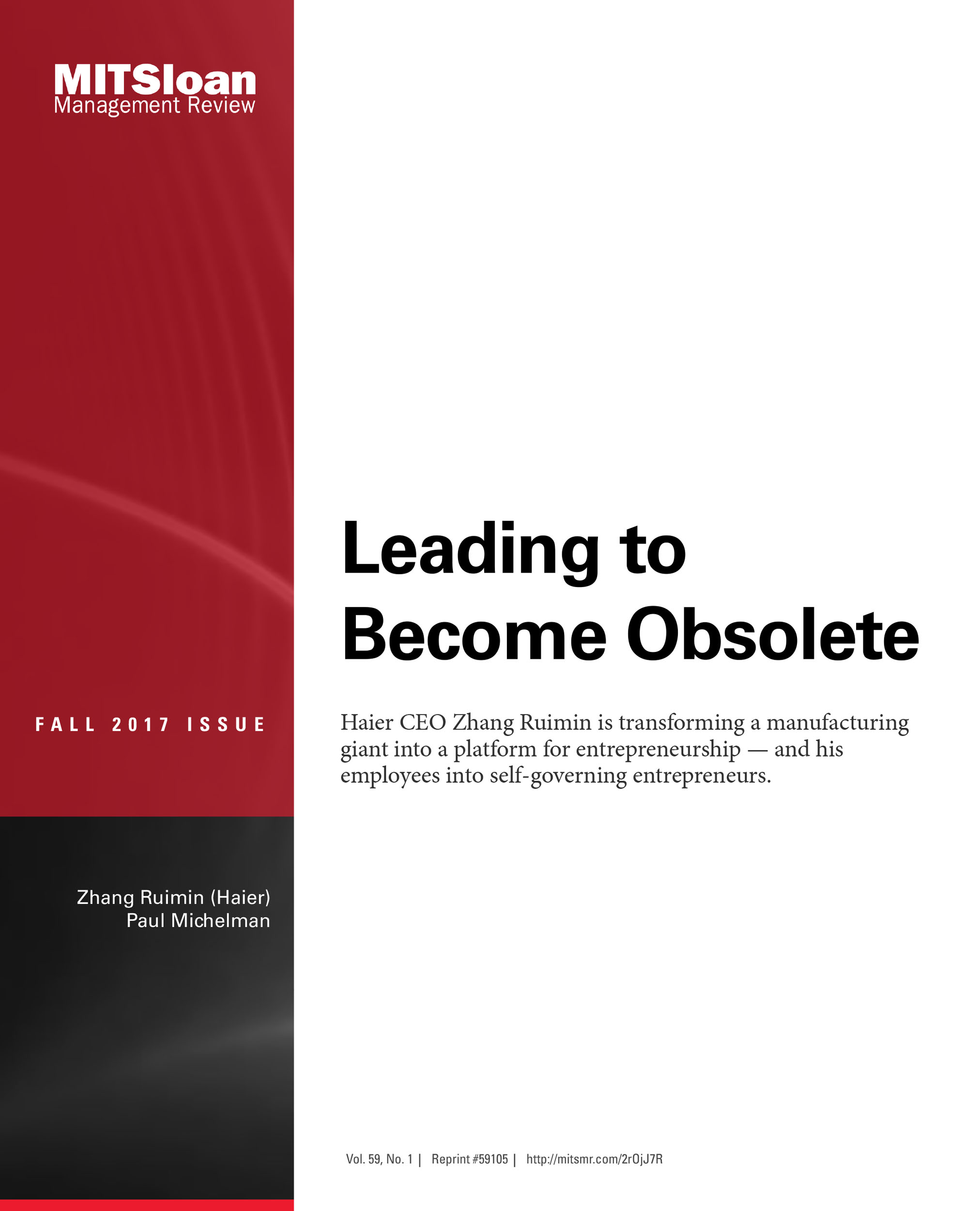 Cover - Leading to Become Obsolete [Article]