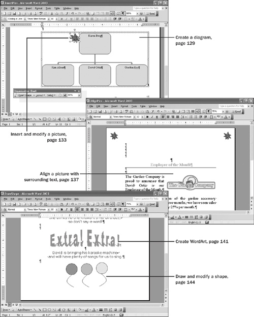 6. Working with Graphics - Microsoft® Office Word 2003 Step by Step [Book]