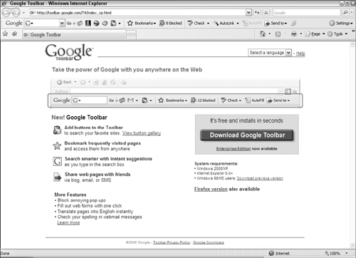 31. Managing the Google Toolbar - Google® Power Tools Bible [Book]