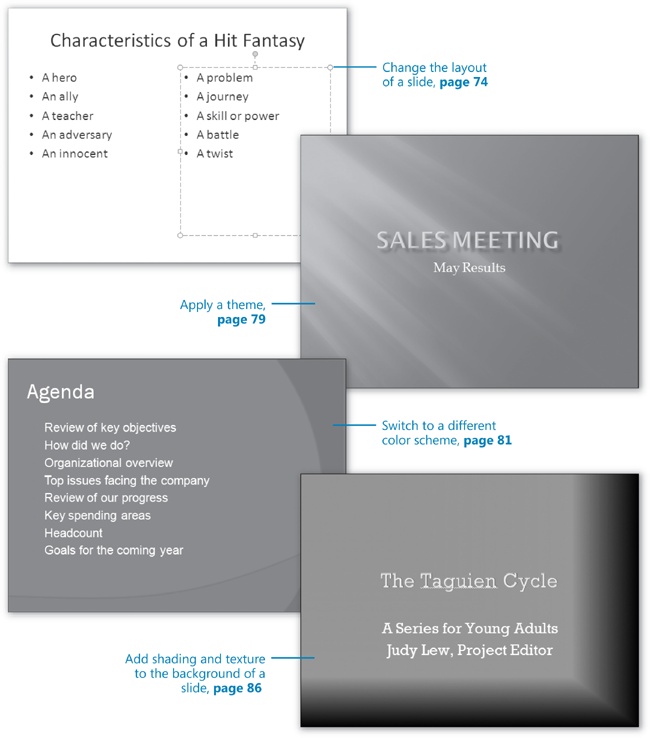 4. Adjusting the Layout, Order, and Look of Slides - Microsoft® Office ...