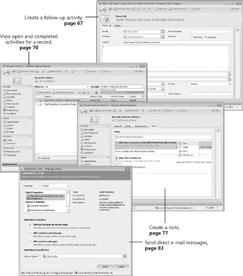 4. Working with Activities and Notes - Microsoft Dynamics® CRM 4.0 Step ...