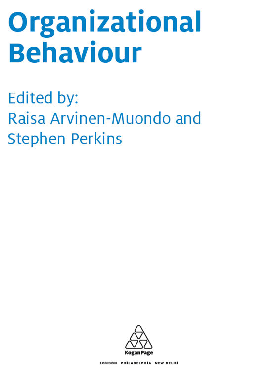 Title Page - Organizational Behaviour [Book]