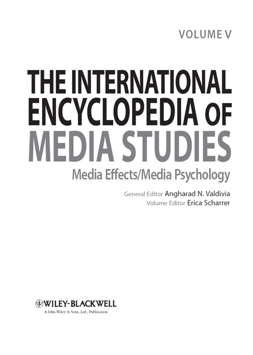 Title Page - The International Encyclopedia of Media Studies, 7 Volume ...
