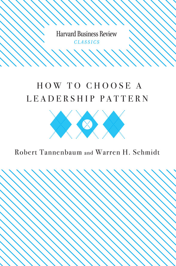 Cover Page - How to Choose a Leadership Pattern [Book]