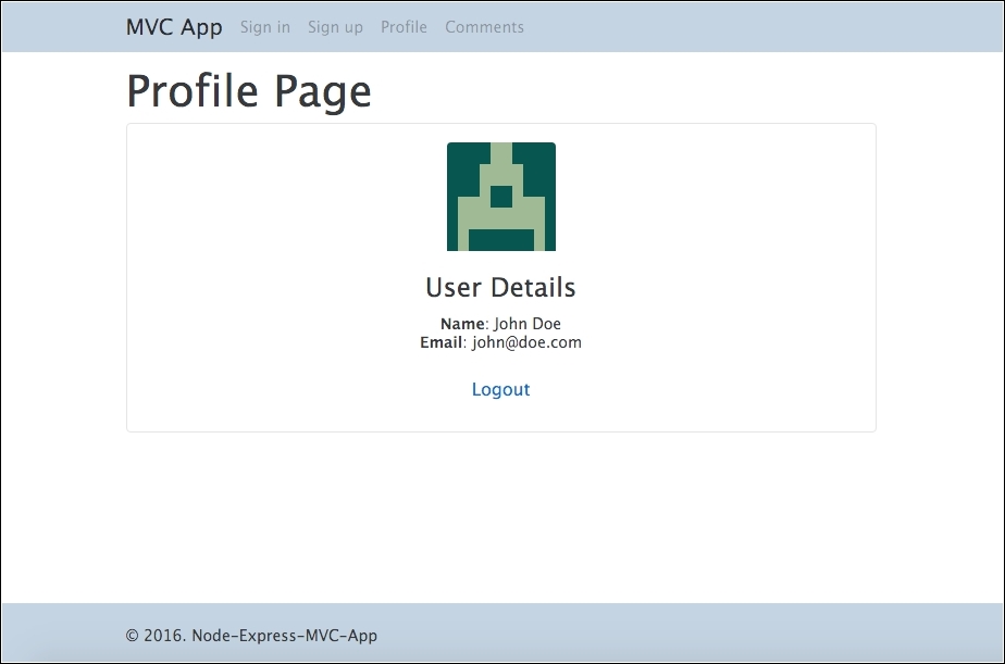 Adding templates for login, sign-up, and profile - Node.js 6.x ...