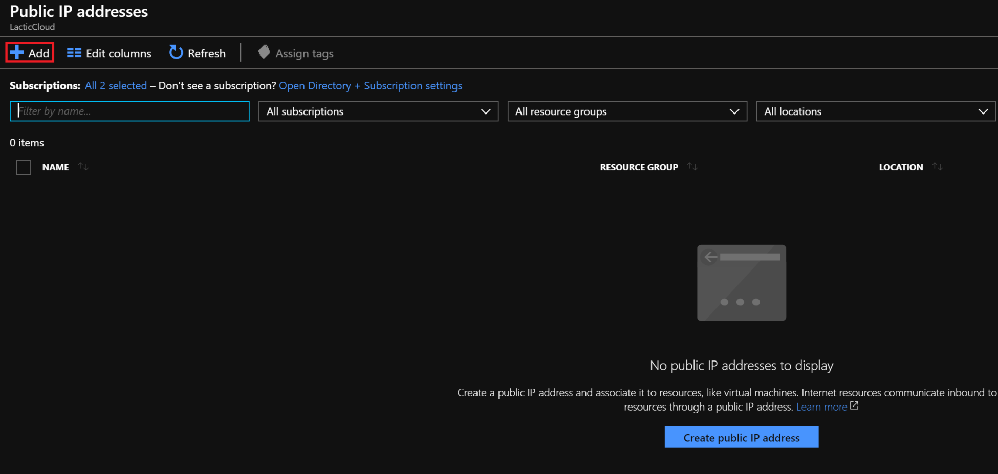 Creating a public IP address - Learn Microsoft Azure [Book]