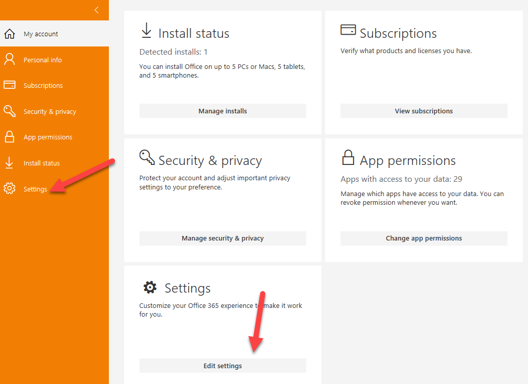 Settings - Office 365 User Guide [Book]