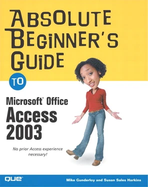 Absolute Beginner’s Guide to Microsoft® Office Access 2003 [Book]