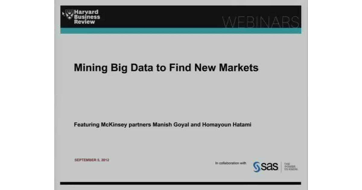 Mining Big Data To Find New Markets Video
