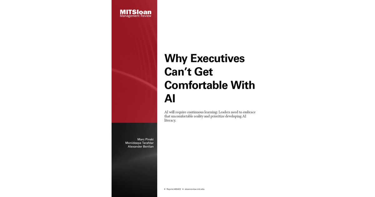 Why Executives Can’t Get Comfortable With AI [Article]