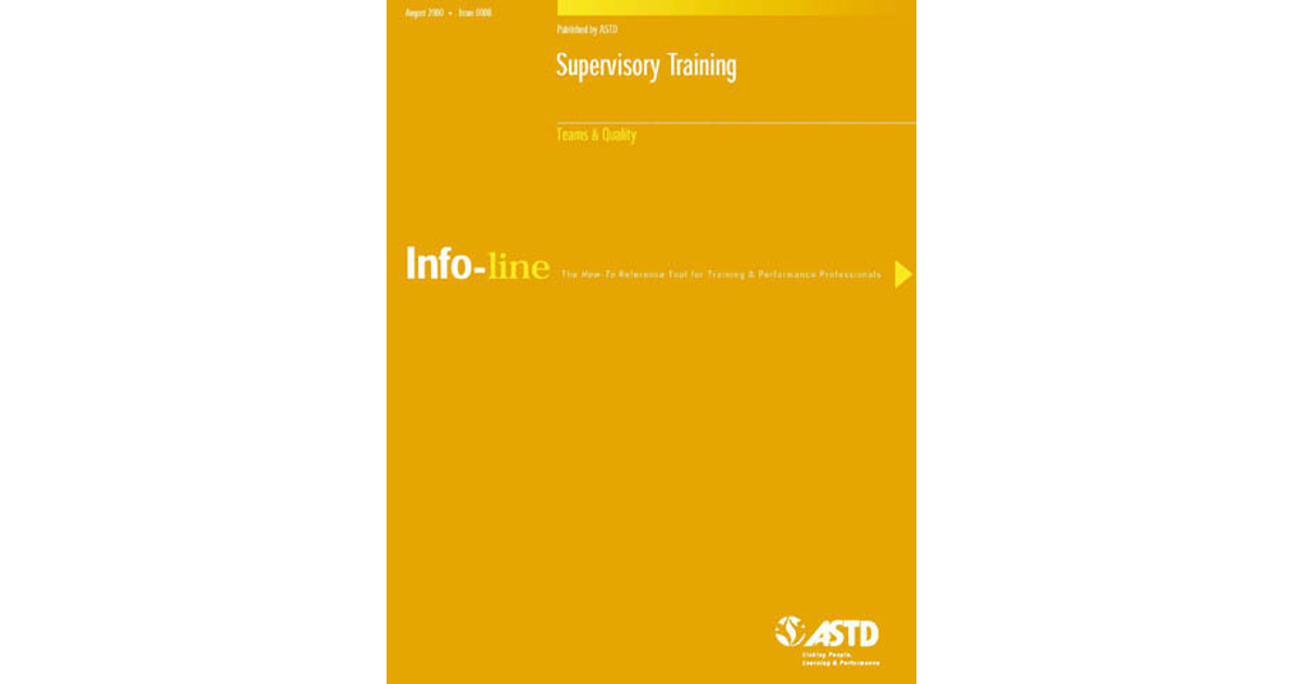 Supervisory Training—Teams & Quality [Book]