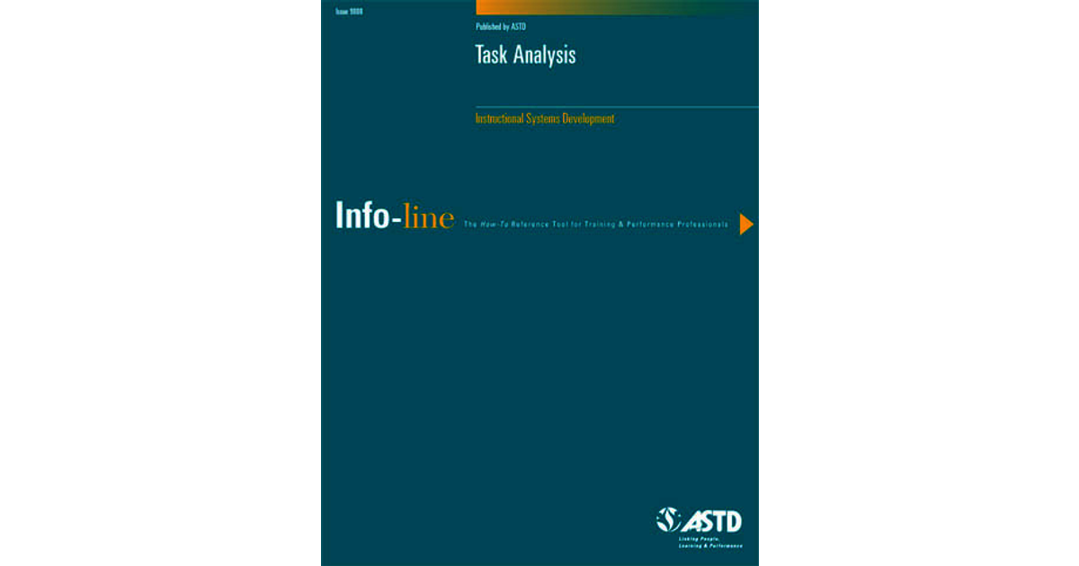 Task Analysis—instructional Systems Development Book 7193