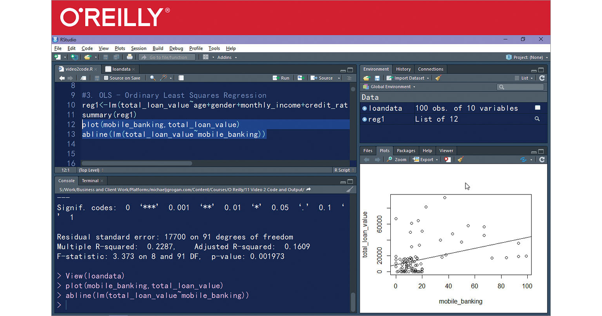 Regression Analysis and Hypothesis Testing in R [Video]